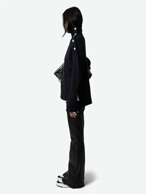 Zadig&Voltaire Alma Jewelled Cashmere Sweater - Encre