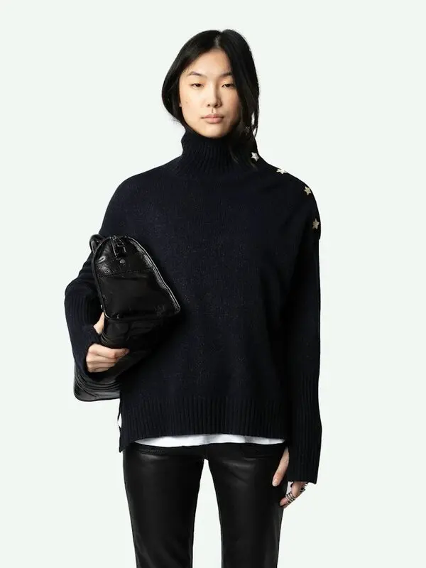 Zadig&Voltaire Alma Jewelled Cashmere Sweater - Encre