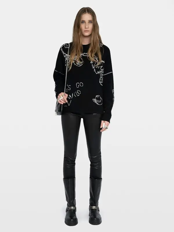 Zadig&Voltaire Baba Embroidered Wool Sweater