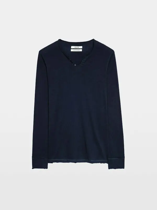 Zadig&Voltaire Monastir Henley T-shirt - Encre