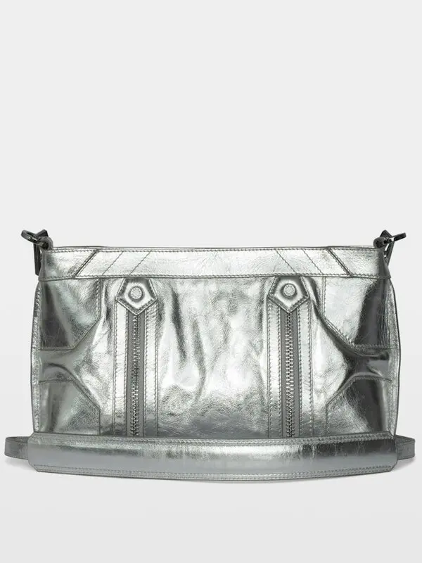 Zadig&Voltaire Sunny Moody" Metallic Leather Bag - Silver