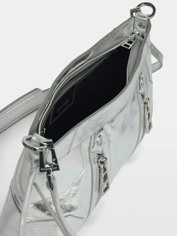 Zadig&Voltaire Sunny Moody" Metallic Leather Bag - Silver