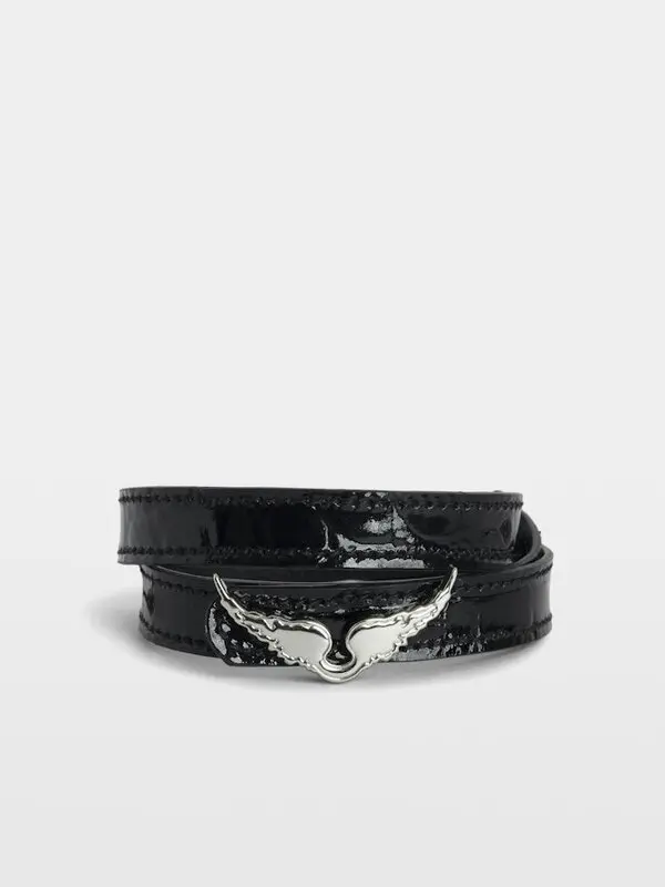 Zadig&Voltaire Rock Croco Bracelet - Black