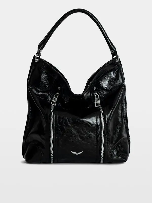 Zadig&Voltaire Sunny Hobo Vintage Patent Bag - Noir