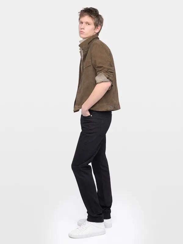 Zadig&Voltaire Bases Suede Leather Jacket - Moss