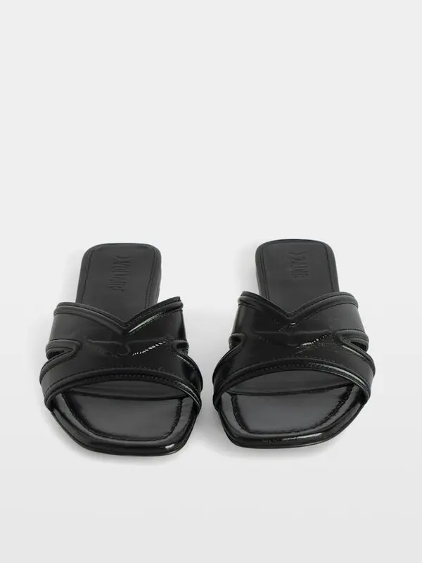 Zadig&Voltaire Azora Vintage Patent Mules - Noir