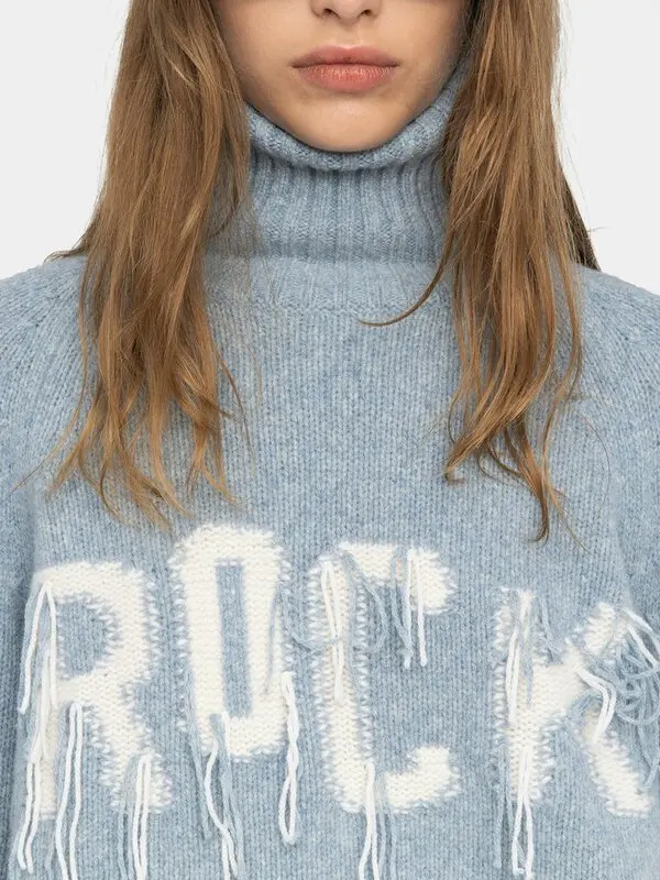 Zadig&Voltaire Mora Wool Rock Sweater - Light Blue