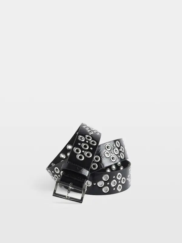 Zadig&Voltaire Starlight Eyelets Belt - Black
