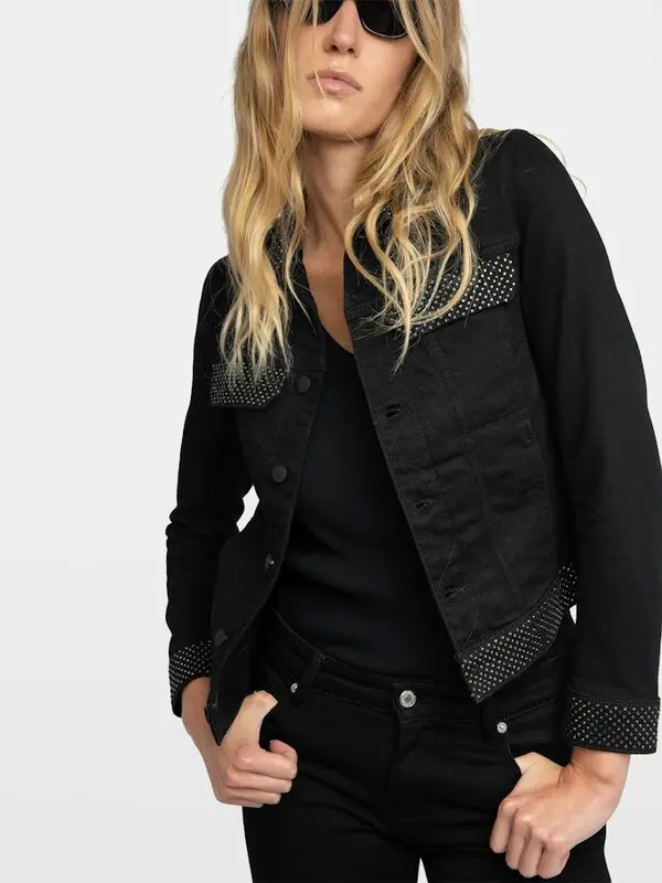 Zadig&Voltaire Kioky Diamanté Denim Jacket
