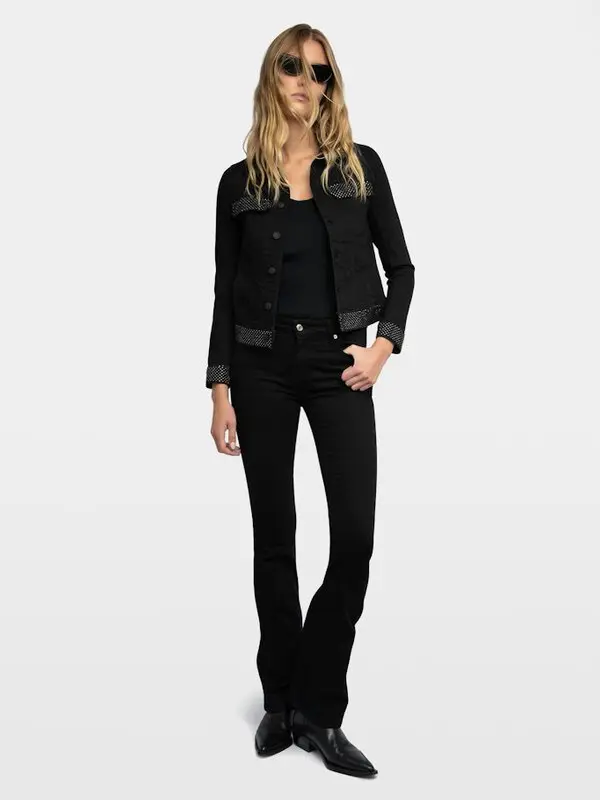 Zadig&Voltaire Kioky Diamanté Denim Jacket
