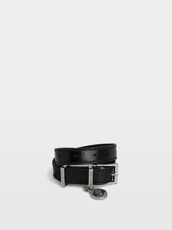 Zadig&Voltaire Sunny Leather Bracelet - Black