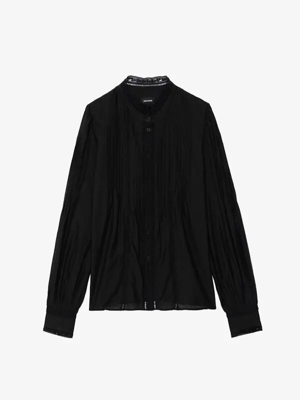 Zadig&Voltaire Cotton Shirt With Embroidery - Black