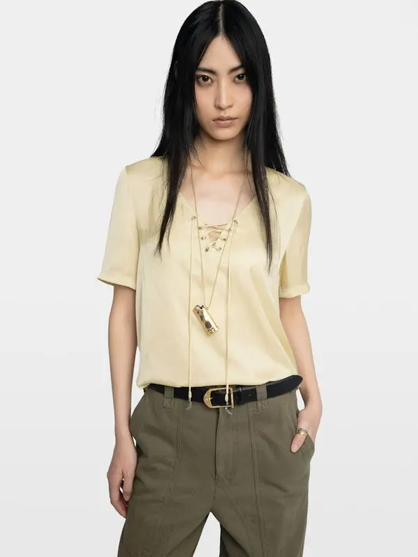 Zadig&Voltaire Terzo Satin Top - Blond