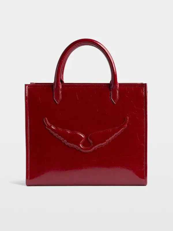 Zadig&Voltaire Angel Tote Wrinkled Patent Bag - Power