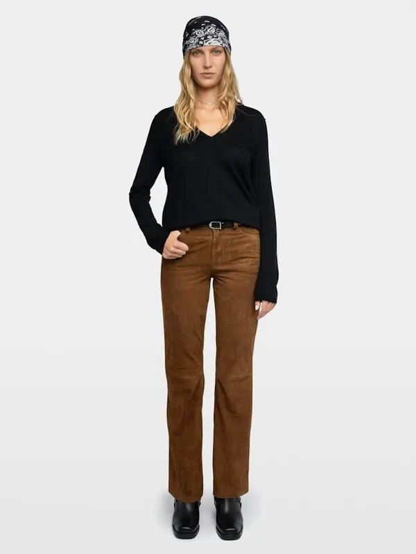Zadig&Voltaire Rivy Cashmere V-neck Sweater - Black