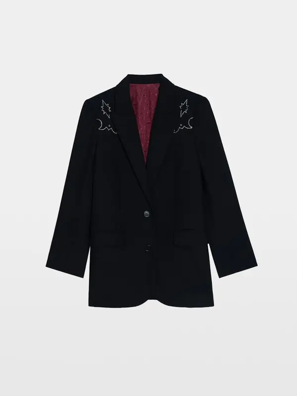 Zadig&Voltaire Structured Blazer With Rhinestone Embellishments