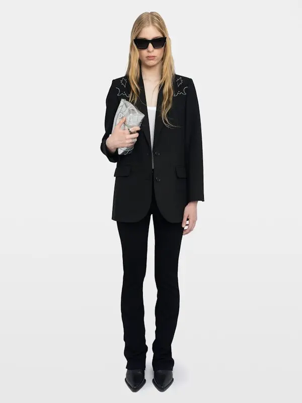 Zadig&Voltaire Structured Blazer With Rhinestone Embellishments