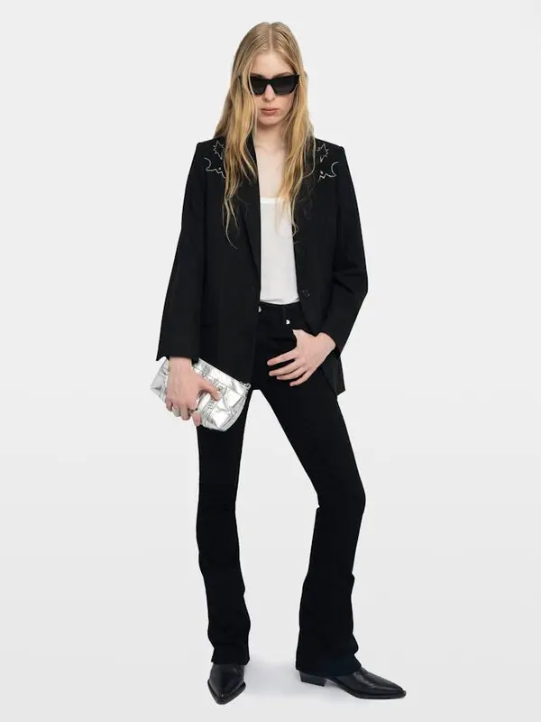 Zadig&Voltaire Structured Blazer With Rhinestone Embellishments