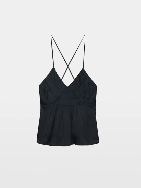 Zadig&Voltaire Cayonne Satin Camisole - Black