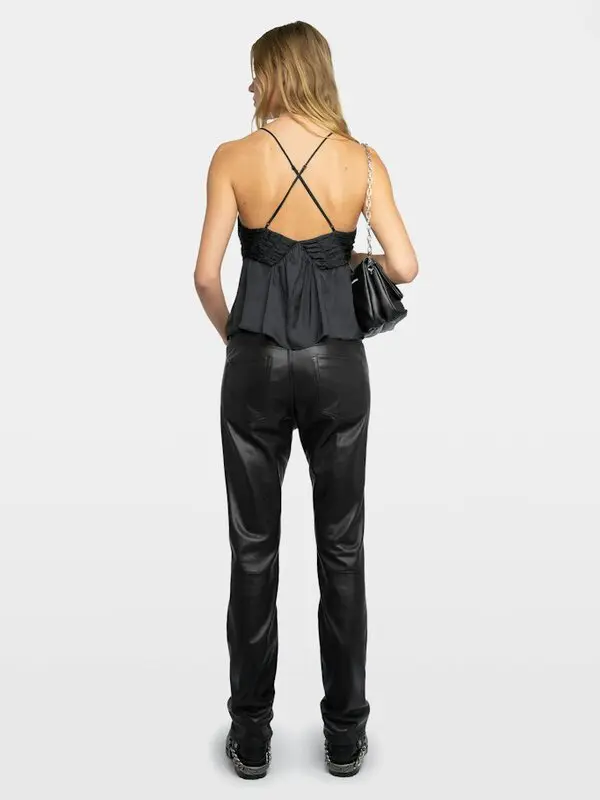 Zadig&Voltaire Cayonne Satin Camisole - Black