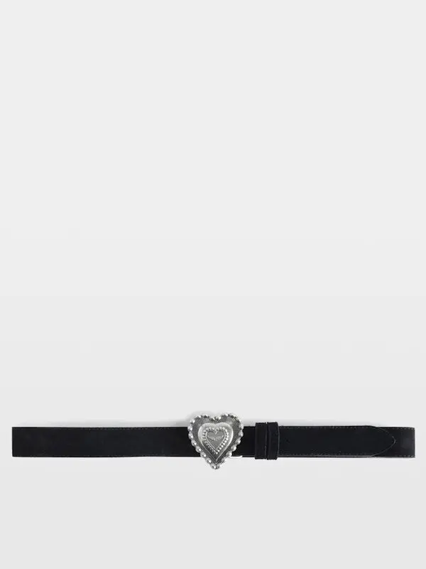 Zadig&Voltaire Leather Belt With Wings Buckle - Black