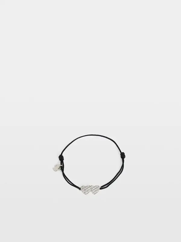 Zadig&Voltaire Link Heart Strass Bracelet - Black