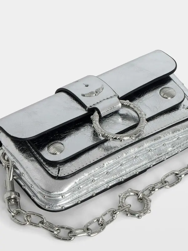 Zadig&Voltaire Kate Metallic Wallet Bag - Silver