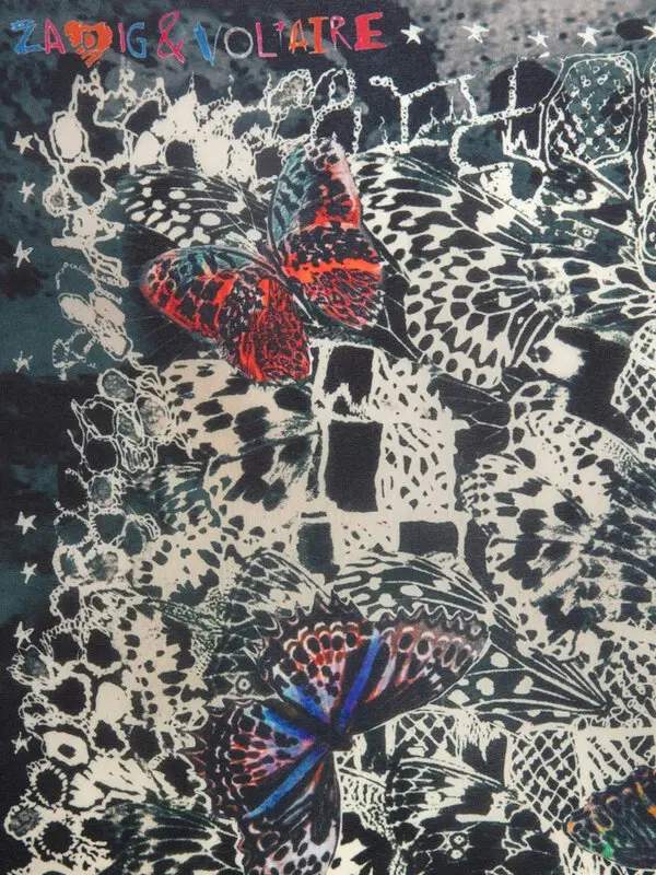 Zadig&Voltaire Blondie Butterfly Silk Scarf - Ink