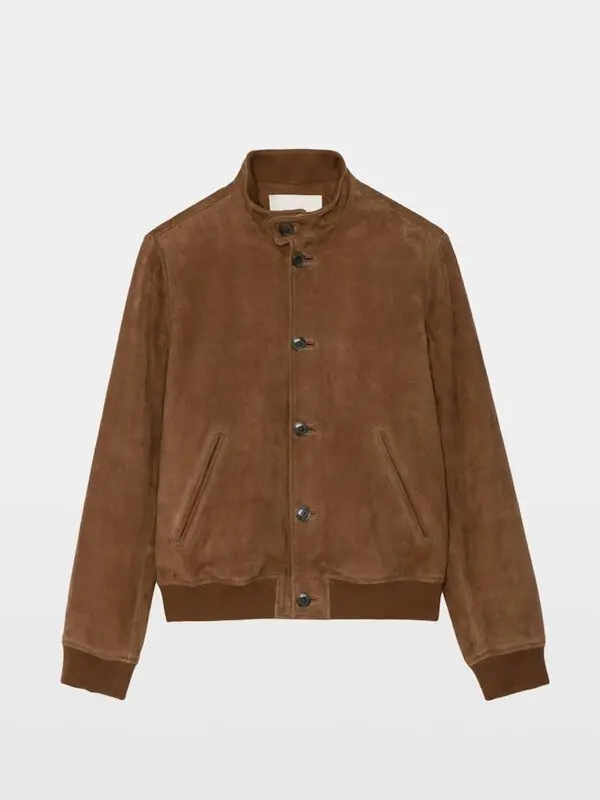 Zadig&Voltaire Lonni Suede Leather Jacket - Coconut