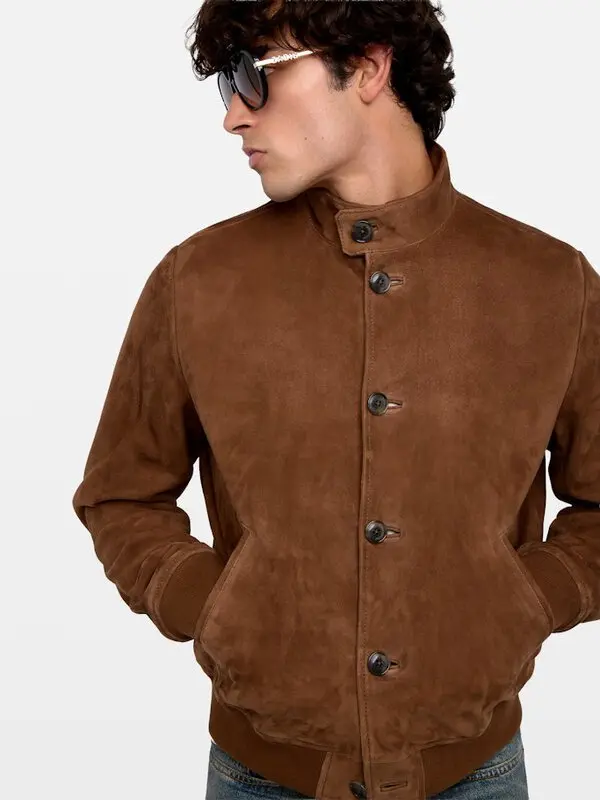 Zadig&Voltaire Lonni Suede Leather Jacket - Coconut