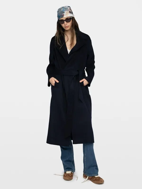 Zadig&Voltaire Meli Long Coat - Encre