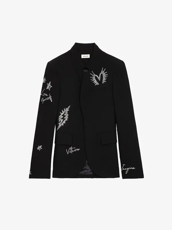Zadig&Voltaire Slim-fit Suit Jacket With Diamanté Embellishments