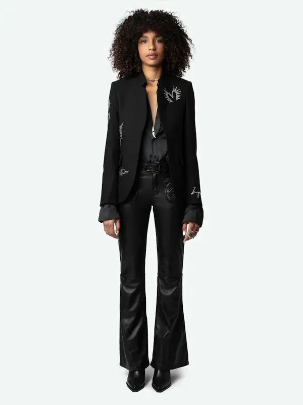 Zadig&Voltaire Slim-fit Suit Jacket With Diamanté Embellishments