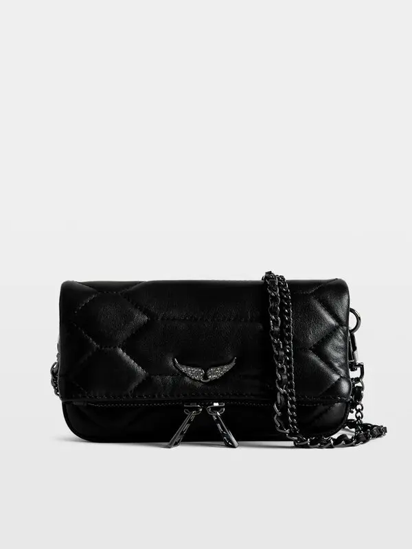 Zadig&Voltaire Rock Mini Quilted Clutch - Black