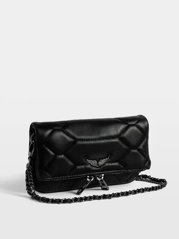Zadig&Voltaire Rock Mini Quilted Clutch - Black