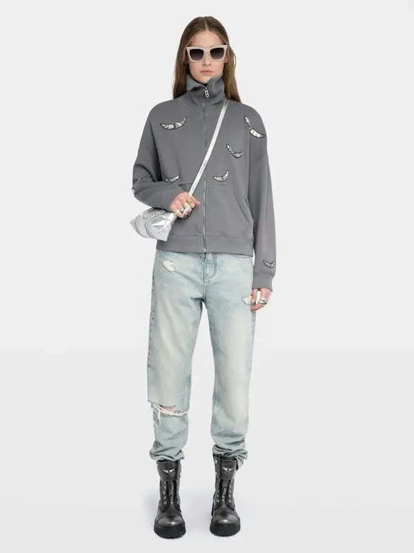 Zadig&Voltaire Zip Up Sweatshirt