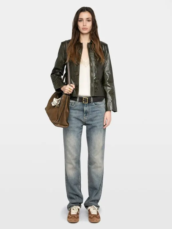Zadig&Voltaire Liam Leather Jacket - Tilleul