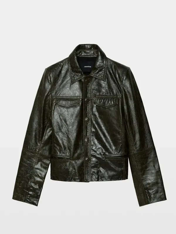 Zadig&Voltaire Liam Leather Jacket - Tilleul