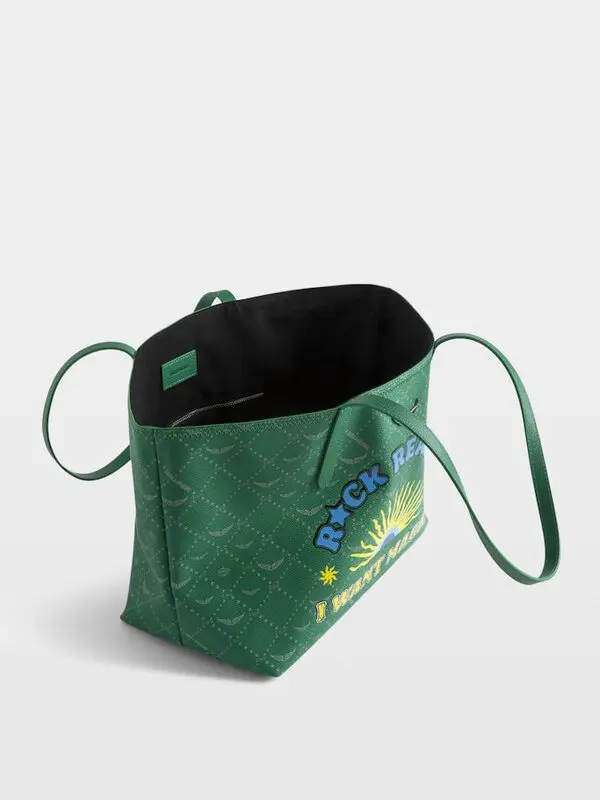 Zadig&Voltaire Z" Shopper Monogram Tag Coated Canvas Bag - Epic