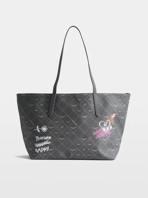 Zadig&Voltaire Z" Shopper Monogram Tag Coated Canvas Bag - Road