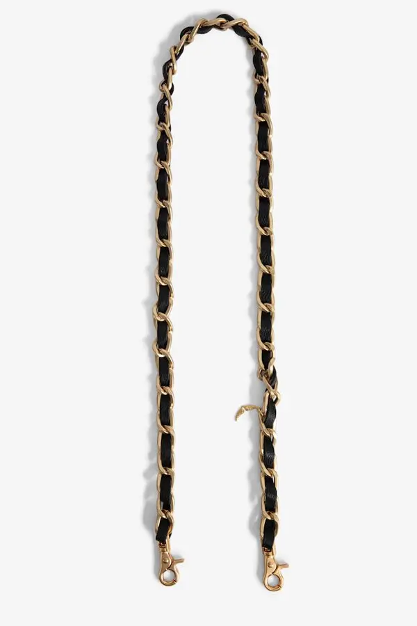 Zadig&Voltaire Chain And Leather Shoulder Strap - Noir Gold