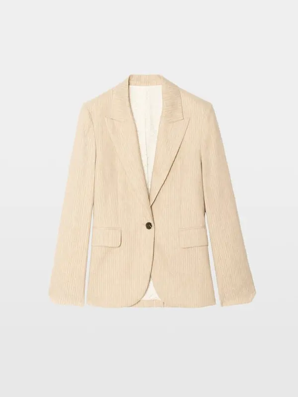 Zadig&Voltaire Vavy Pinstripe Blazer - Cookie