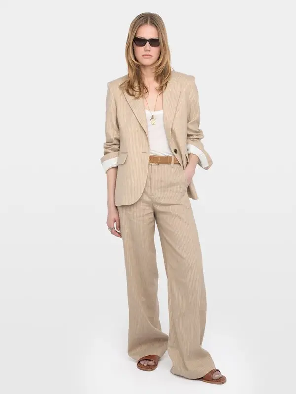 Zadig&Voltaire Vavy Pinstripe Blazer - Cookie