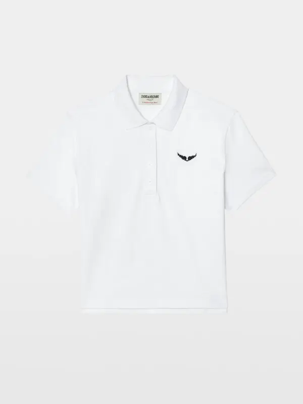 Zadig&Voltaire Mirta Cropped Polo Shirt - White