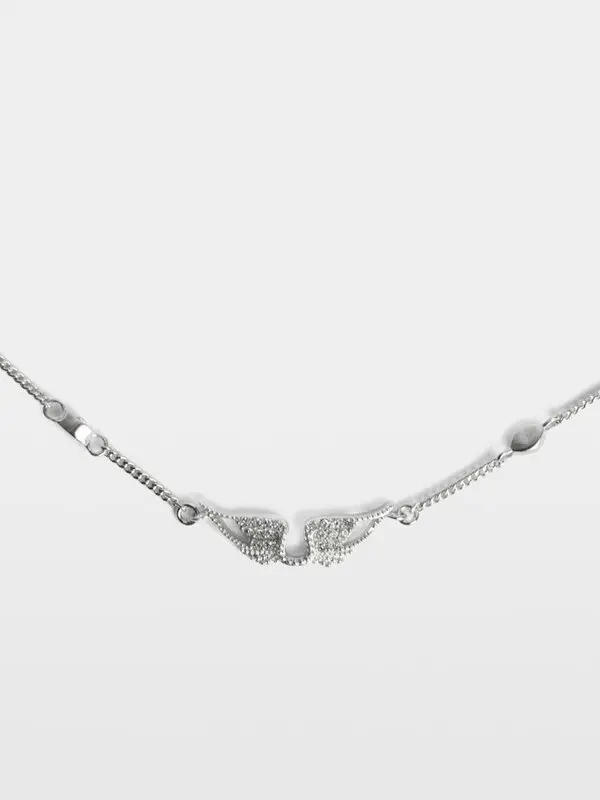 Zadig&Voltaire Chain Necklace With Wing Pendant - Shiny Silver