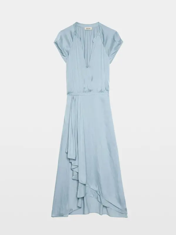 Zadig&Voltaire Randall Asymmetric Ruffled Dress - Cloud