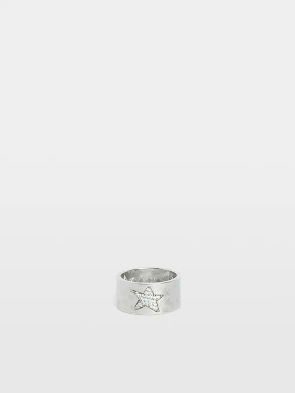 Zadig&Voltaire Rock Star Strass Ring - Shiny Silver