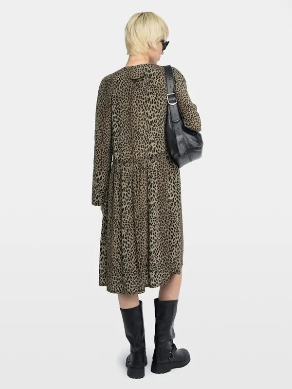 Zadig&Voltaire Rinas Dress With Leopard Print - Leaves