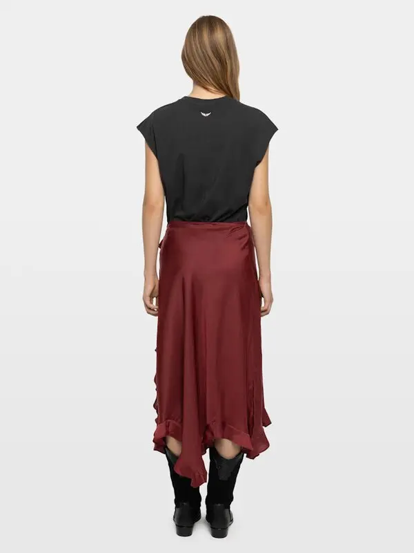 Zadig&Voltaire Asymmetrical Skirt - Cherry