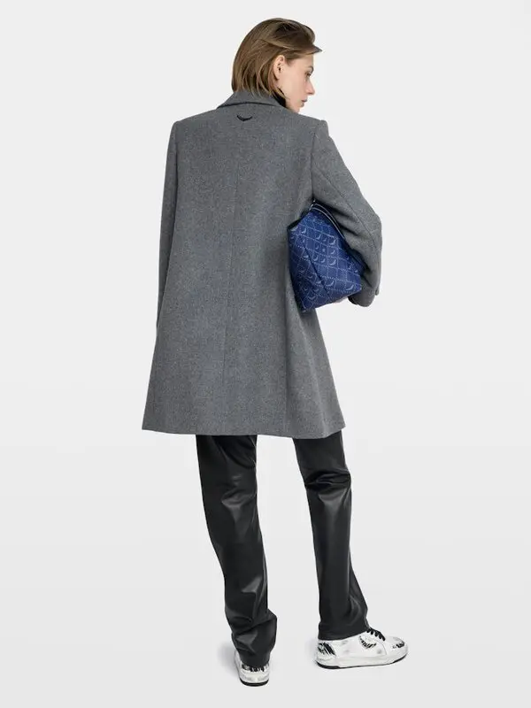 Zadig&Voltaire Mid-length Wool Blend Pea Coat